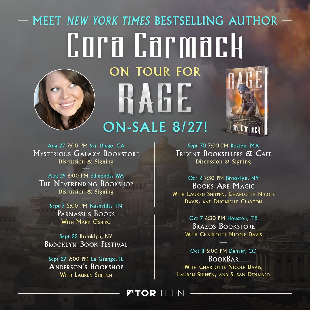 BOOK REVIEW + GIVEAWAY: Rage (Stormheart #2) by Cora Carmack